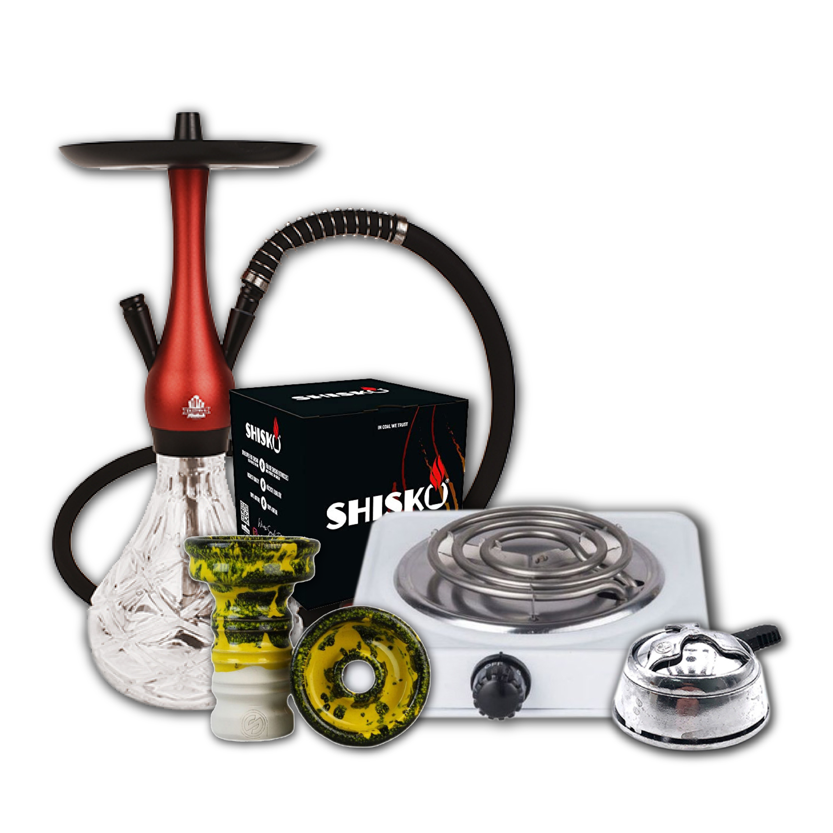 PACK SHISHA ER APOLO ROJA - En La Nube Shop