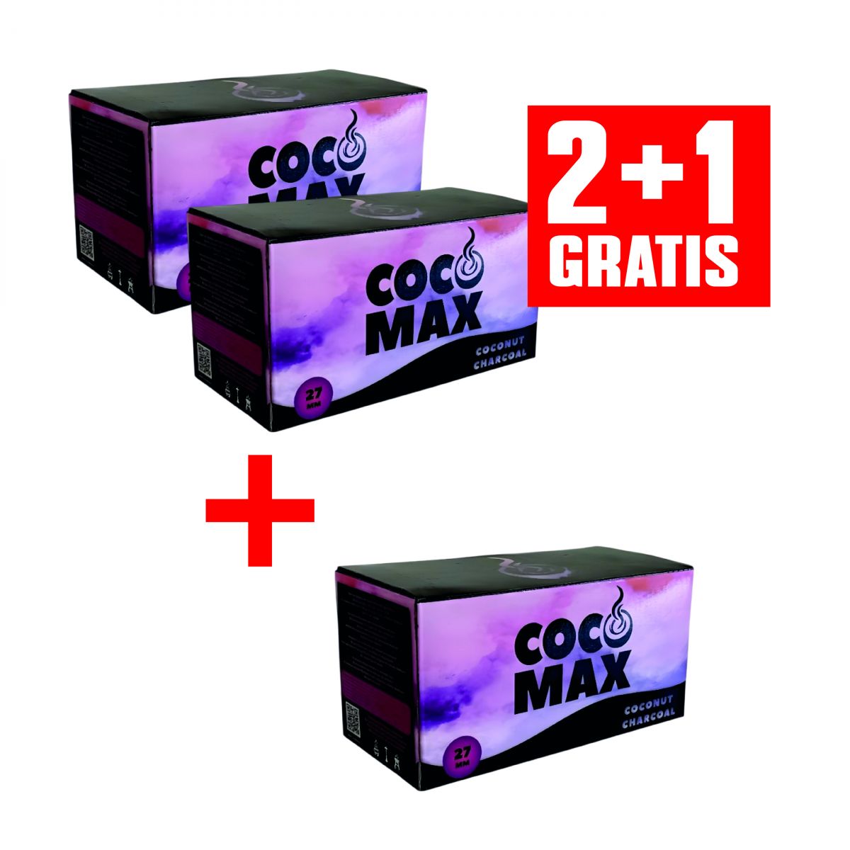 2+1 CARBON NATURAL COCO MAX 27X27X27 - En La Nube Shop