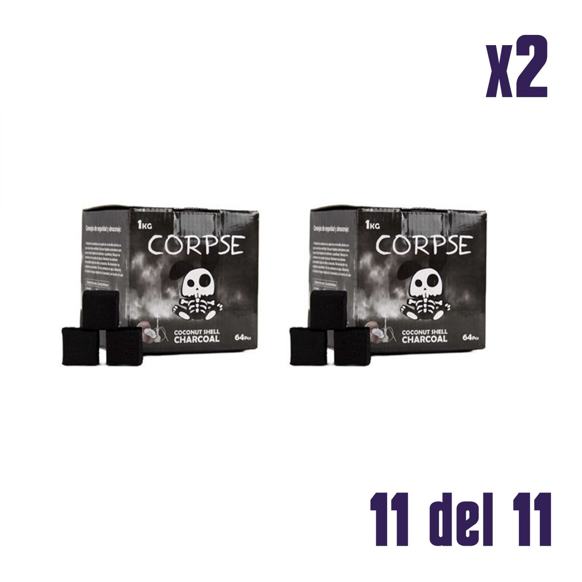 2 X CARBON NATURAL CORPSE 26X26X26M - En La Nube Shop